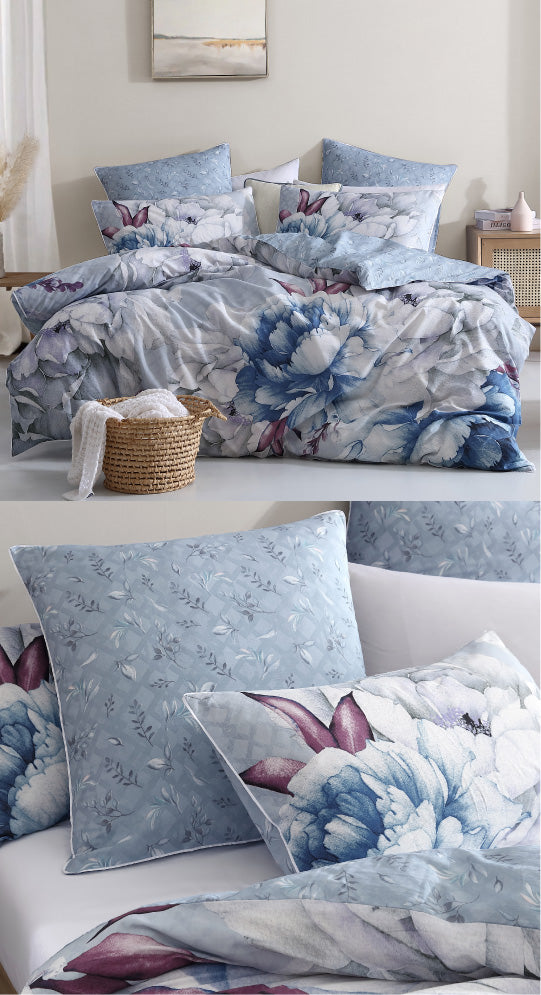 Liv Silver Quilt Cover Set by Logan & Mason – Cottonbox Pty Ltd