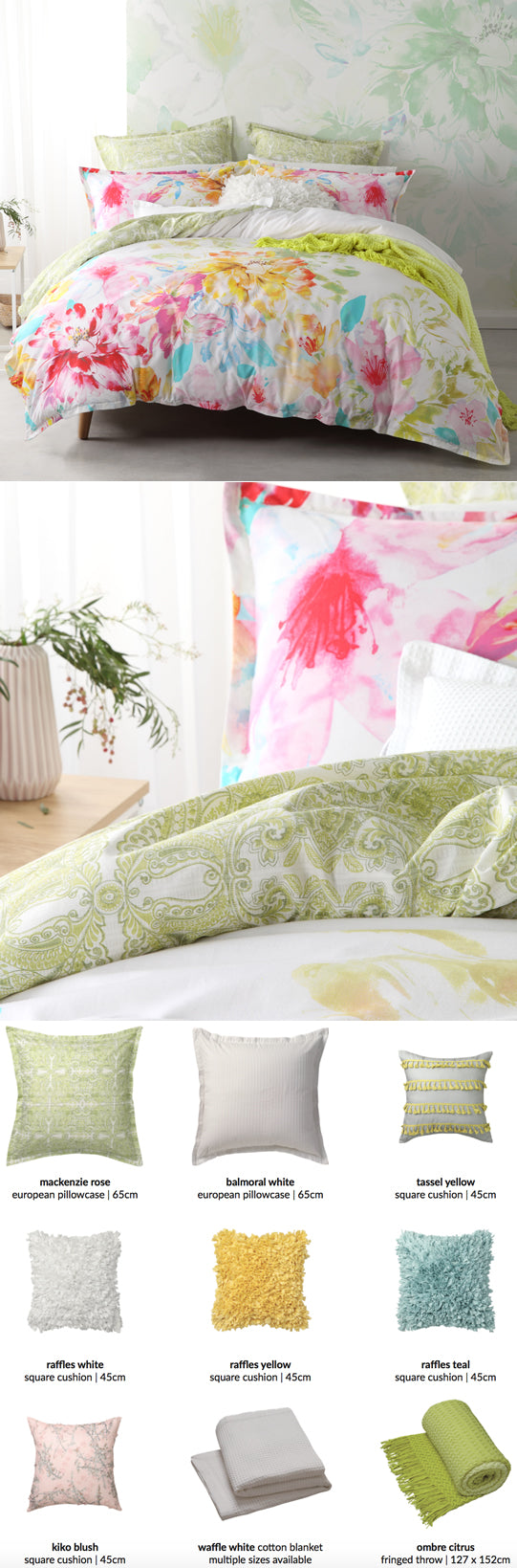 Mackenzie Rose Quilt Cover Set by Logan & Mason – Cottonbox Pty Ltd