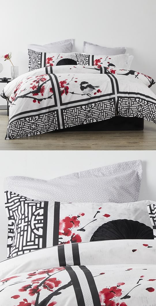 Noto White Quilt Cover Set by Logan & Mason – Cottonbox Pty Ltd