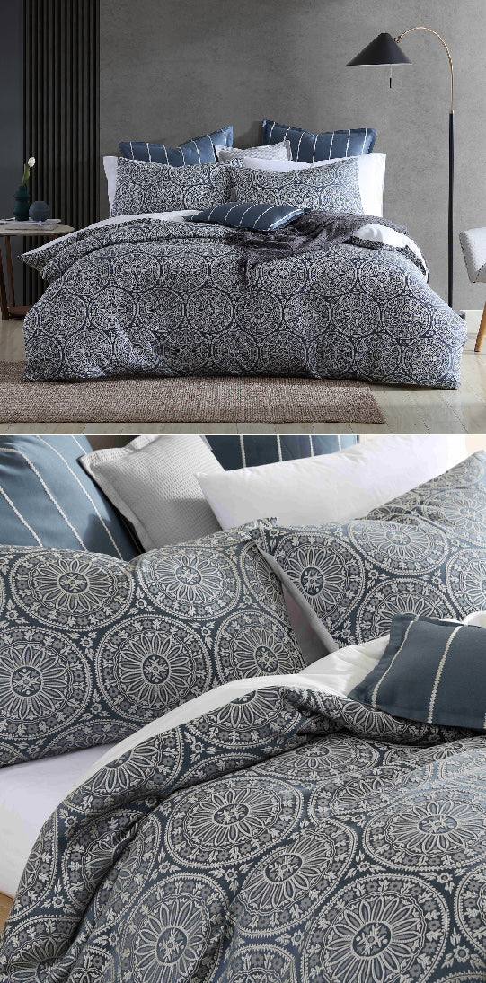 Peat Slate Quilt Cover Set by Logan & Mason – Cottonbox Pty Ltd