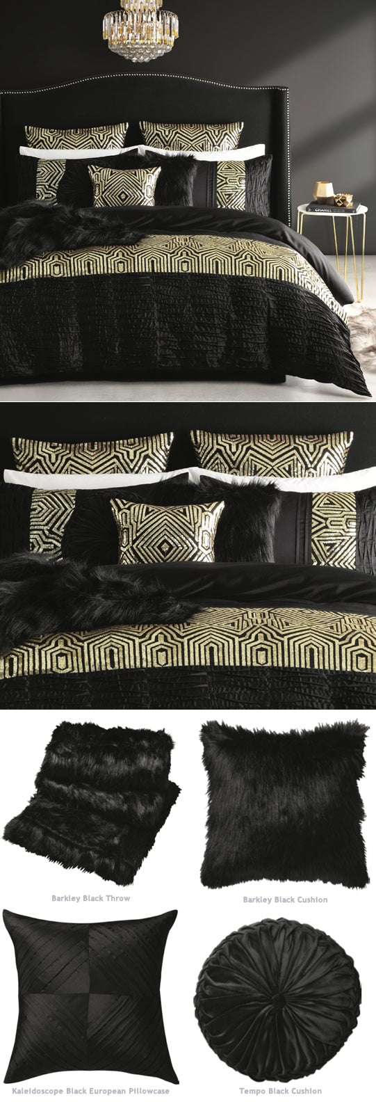 Ritz Gold Quilt Cover Set by Logan & Mason – Cottonbox Pty Ltd