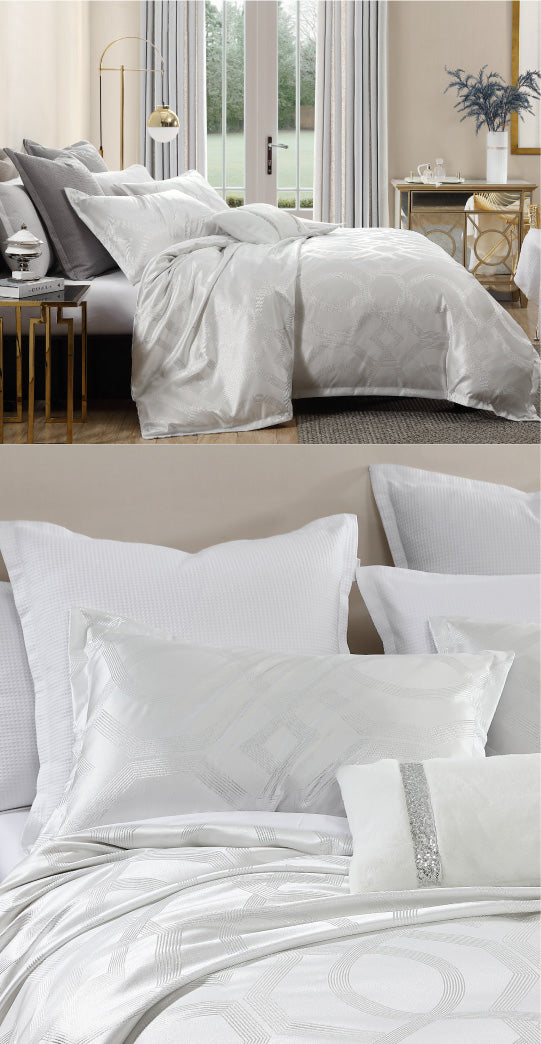 Seville Snow Quilt Cover Set by Logan & Mason – Cottonbox Pty Ltd