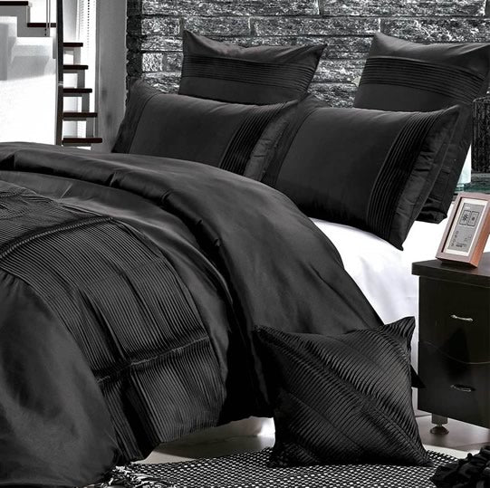 Florence Black Quilt Cover Set by Luxton – Cottonbox Pty Ltd