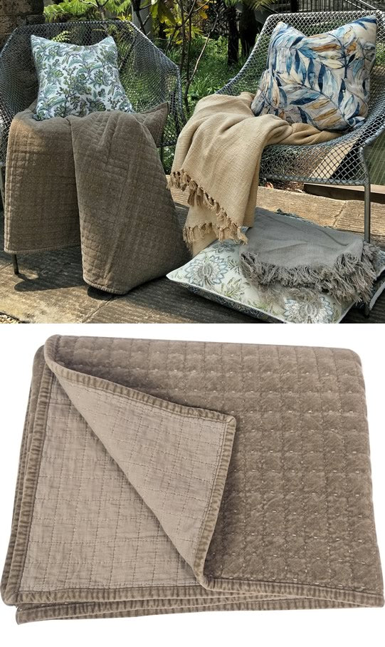 Noelle Velvet Cotton Throws by Macey & Moore – Cottonbox Pty Ltd