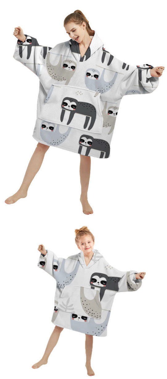 Moodie Lazy Sloth Hoodie Blankets by Moodie Blankets – Cottonbox Pty Ltd