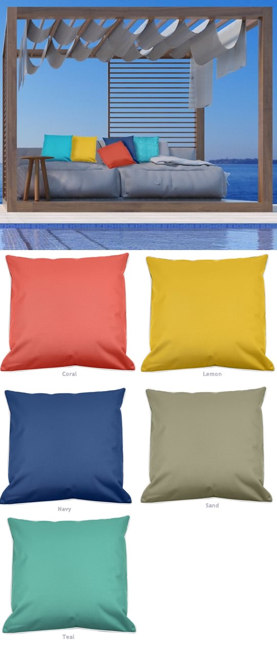 Bronte Solid Outdoor Cushions by Odyssey Living – Cottonbox Pty Ltd