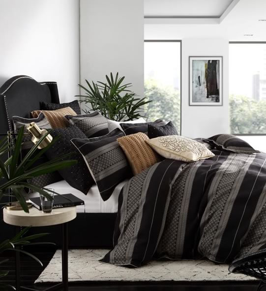 Inca Black Bed Linen by Private collection – Cottonbox Pty Ltd