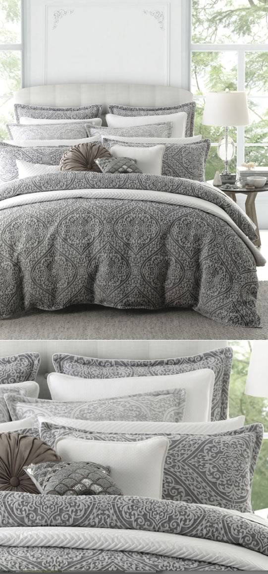 Manon Silver Quilt Cover Set by Private collection – Cottonbox Pty Ltd