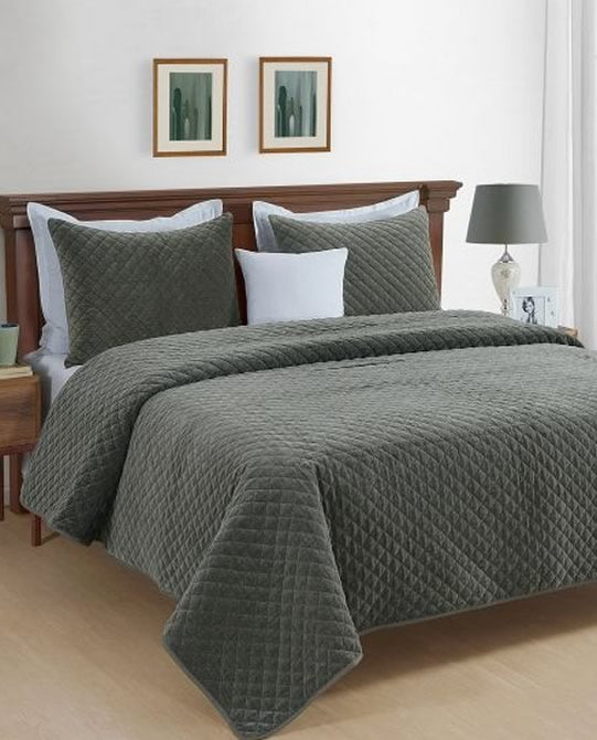 Amalia Velvet Quilted Comforter Set By Park Avenue Cottonbox Pty Ltd