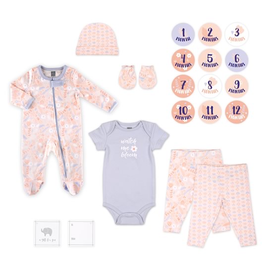 Periwinkle Layette Gift Set by Peanut Shell – Cottonbox Pty Ltd