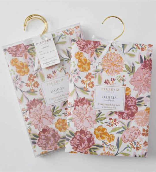 Dahlia Scented Hanging Sachets 6 PACK by Pilbeam Living – Cottonbox Pty Ltd