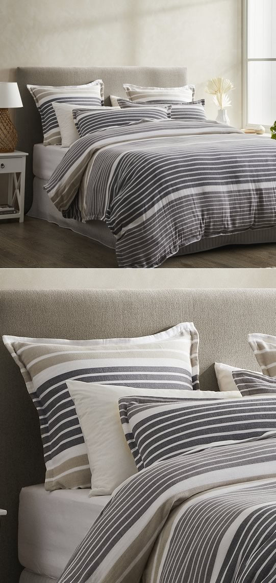 Kalan Natural Quilt Cover Set by Private collection – Cottonbox Pty Ltd