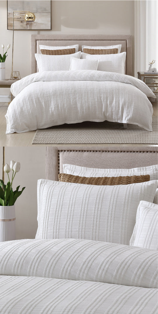 Winton White Quilt Cover Set by Private collection – Cottonbox Pty Ltd