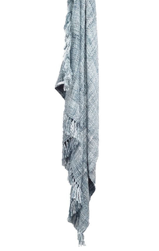 Oslo Steel Blue Throws by RANS – Cottonbox Pty Ltd