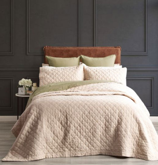 Cavallo Natural French Linen Coverlet Set by Renee Taylor – Cottonbox ...