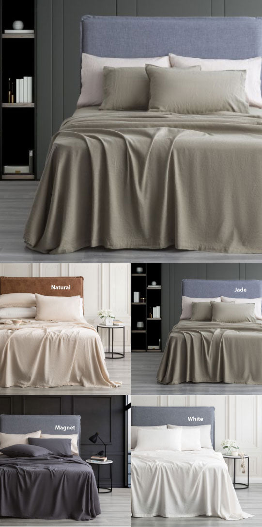 Cavallo French Linen Sheet Set by Renee Taylor – Cottonbox Pty Ltd
