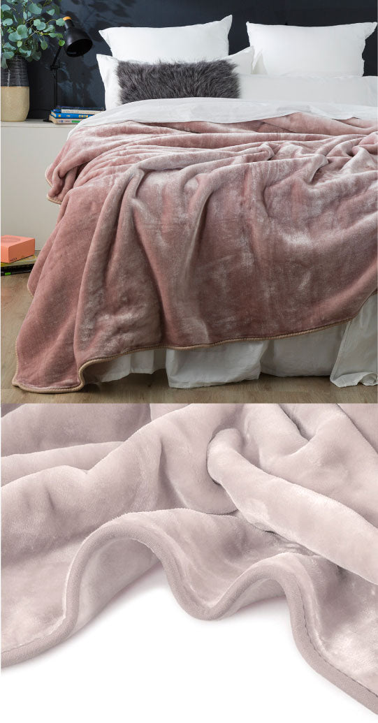Heavy Weight Acrylic Mink ROSE Blanket (220 x 240cm) by Renee Taylor ...