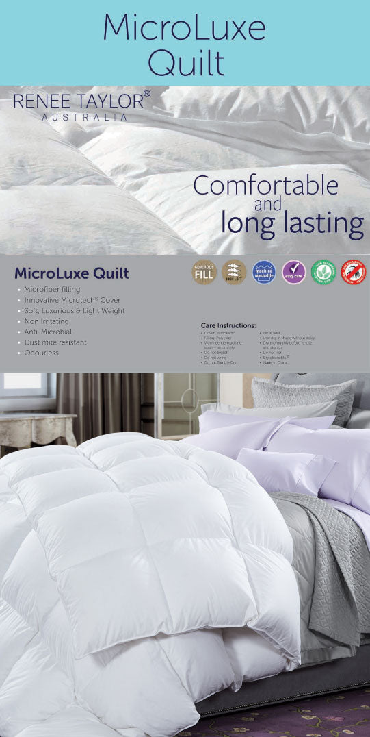 Microluxe Down Alternate Quilt 600GSM Premium Microfibre by Renee ...