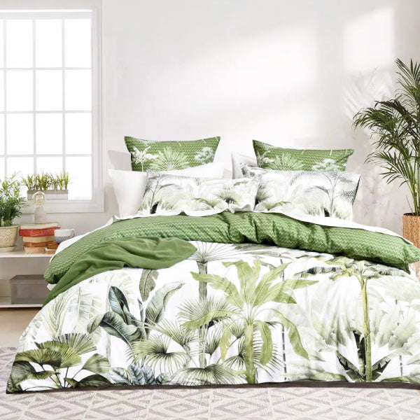 Noosa Palm Reversible Cotton Quilt Cover Set by Renee Taylor ...