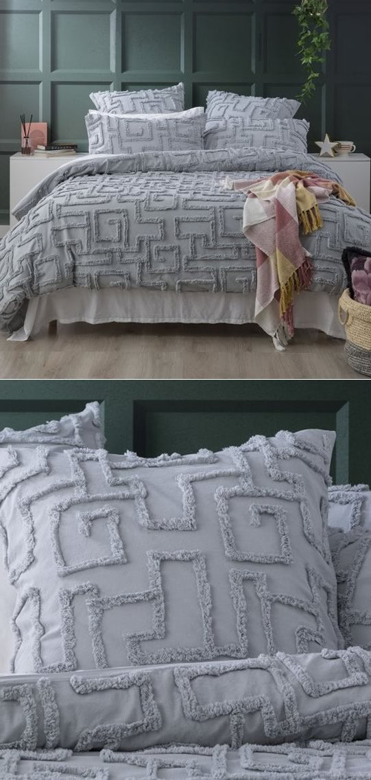 Riley Silver Quilt Cover Set by Renee Taylor – Cottonbox Pty Ltd