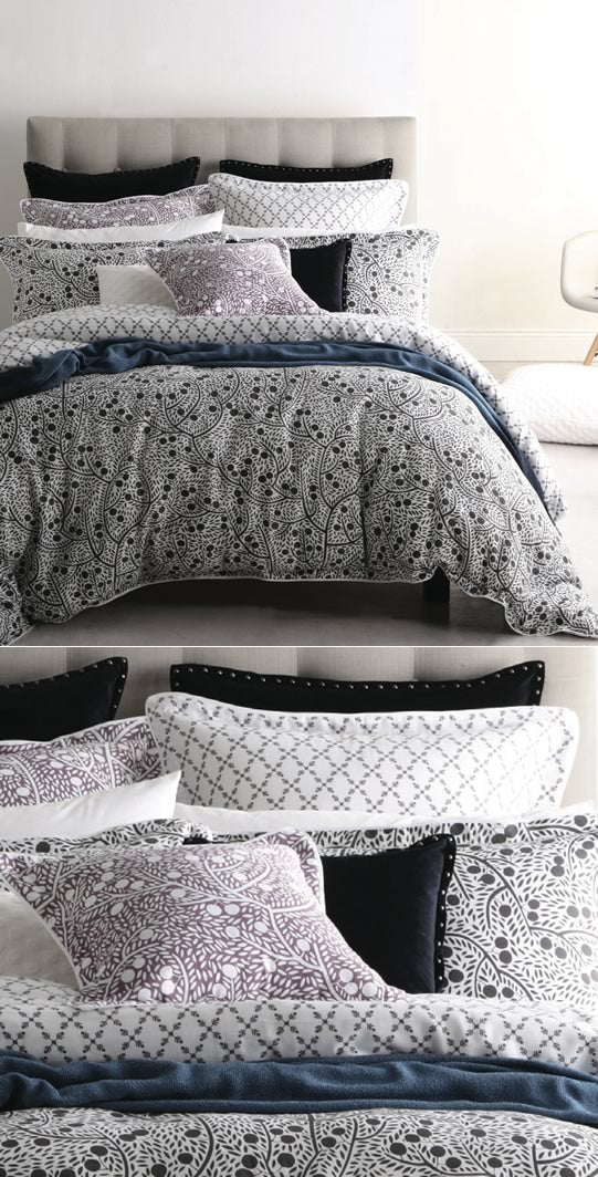 Monika Charcoal Quilt Cover Set by Royal Doulton – Cottonbox Pty Ltd