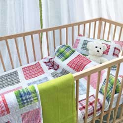 Henry Cot Set (Cot Coverlet And Cushion) by Angads – Cottonbox Pty Ltd