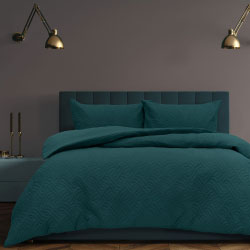 Asher Deep Teal Quilt Cover Set by Ardor – Cottonbox Pty Ltd