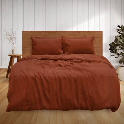 Linen Rust Quilt Cover Set by J Elliot – Cottonbox Pty Ltd