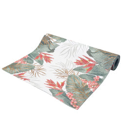 Tropical White Evergreen Table Runner (40 x 180cm) by J Elliot ...