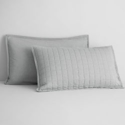 Reilly Soft Grey Quilted Pillowsham by Sheridan – Cottonbox Pty Ltd