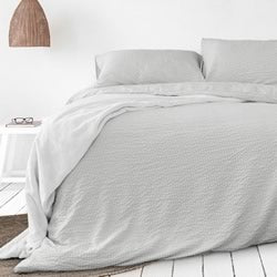 Ingrid Silver Seersucker Quilt Cover Set by Ardor – Cottonbox Pty Ltd