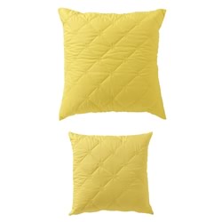 Vivid Chartreuse Quilted Square Cushion (50 x 50cm) by Bianca ...