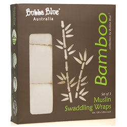 Bamboo 3 Pack Muslin Wraps (120 x 120cm) by Bubba Blue – Cottonbox Pty Ltd