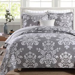 Corinthian Grey Coverlet Set by Linen & Thread – Cottonbox Pty Ltd