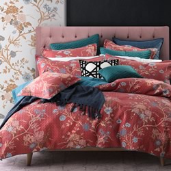 Carnation Ruby Quilt Cover Set by Florence Broadhurst – Cottonbox Pty Ltd