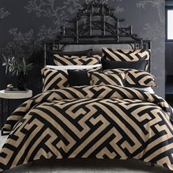 Chinese Key Black Quilt Cover Set by Florence Broadhurst – Cottonbox ...