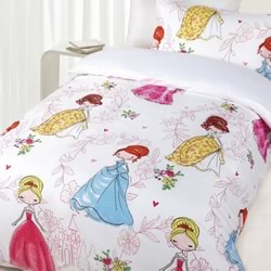 Princess Girls Quilt Cover Set by Happy Kids – Cottonbox Pty Ltd