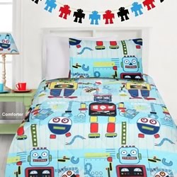 Robot Workshop Comforter by Happy Kids – Cottonbox Pty Ltd