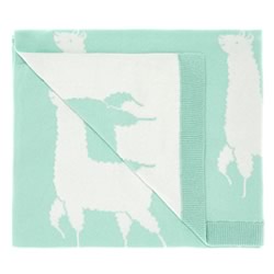 Llama Mint Throw (80 x 100cm) by Hiccups – Cottonbox Pty Ltd