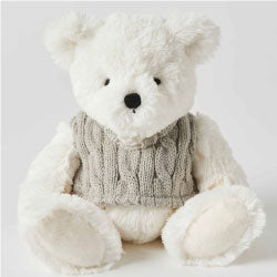 Plush Teddy Grey Cream 4 Pack by Jiggle & Giggle – Cottonbox Pty Ltd