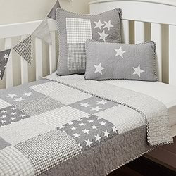 Lachlan Grey Cot Quilt (90 x 120cm) by Linens n Things – Cottonbox Pty Ltd