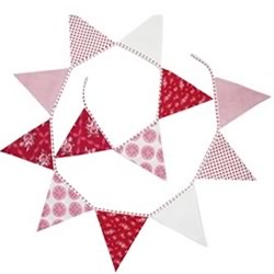 Scarlet Bunting (2 meter long) by Linens n Things – Cottonbox Pty Ltd