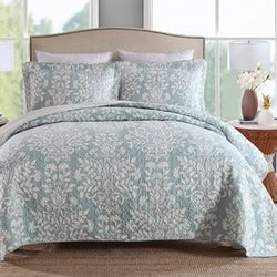 Vera Teal Coverlet Set by Linen & Thread – Cottonbox Pty Ltd