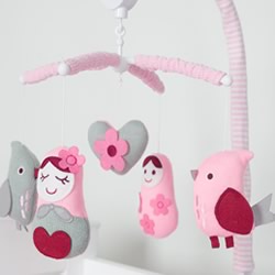 Adele Musical Mobile Set by Living Textiles – Cottonbox Pty Ltd