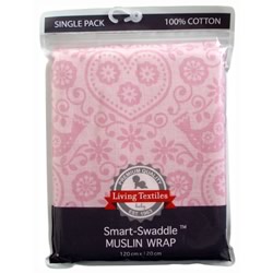 Birds Pink Muslin Wrap (120 x 120cm) by Living Textiles – Cottonbox Pty Ltd