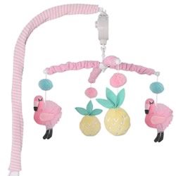 Flamingo Musical Mobile Set by Living Textiles – Cottonbox Pty Ltd