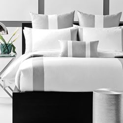 Mercer White & Silver Quilt Cover Set by Linen House – Cottonbox Pty Ltd