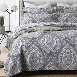 Baroque Grey Coverlet Set by Linen & Thread – Cottonbox Pty Ltd