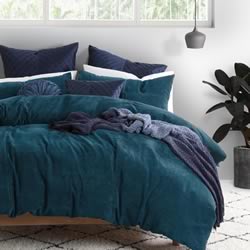 Barker Teal Quilt Cover Set by Logan & Mason – Cottonbox Pty Ltd