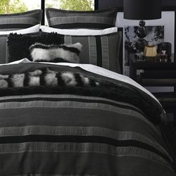 Carter Graphite Quilt Cover Set by Logan & Mason – Cottonbox Pty Ltd